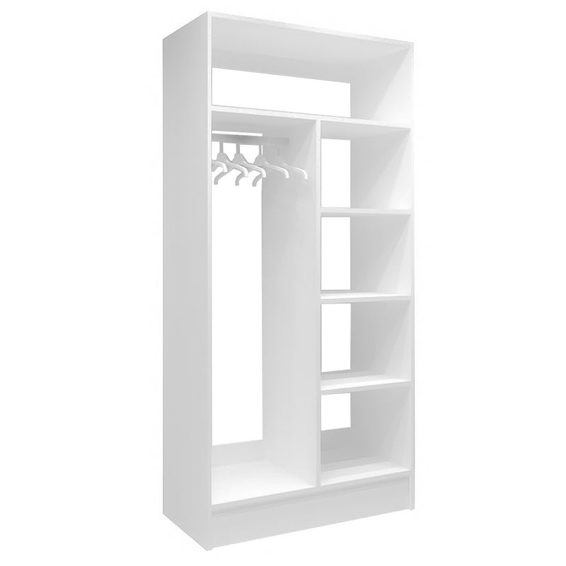 2-Door Bedroom Cupboard - Flatpack DIY Furniture Wardrobe - UCAN