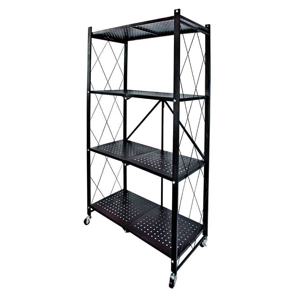 Foldaway Collapsible Storage Rack - Shelf Garage Home Castors - UCAN