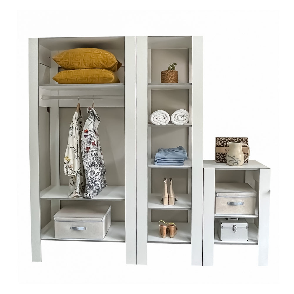 Freestanding Cupboard with Rail and Shelf - Wardrobe Flatpack - UCAN