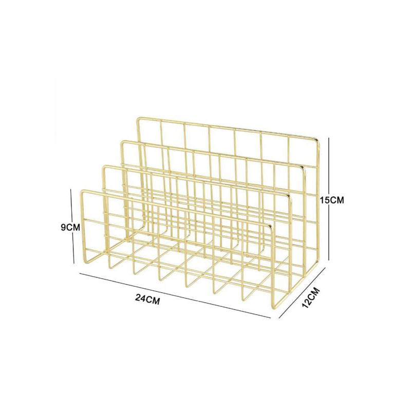 Desktop Metal Divider Stand - Gold - Office Organiser UCAN