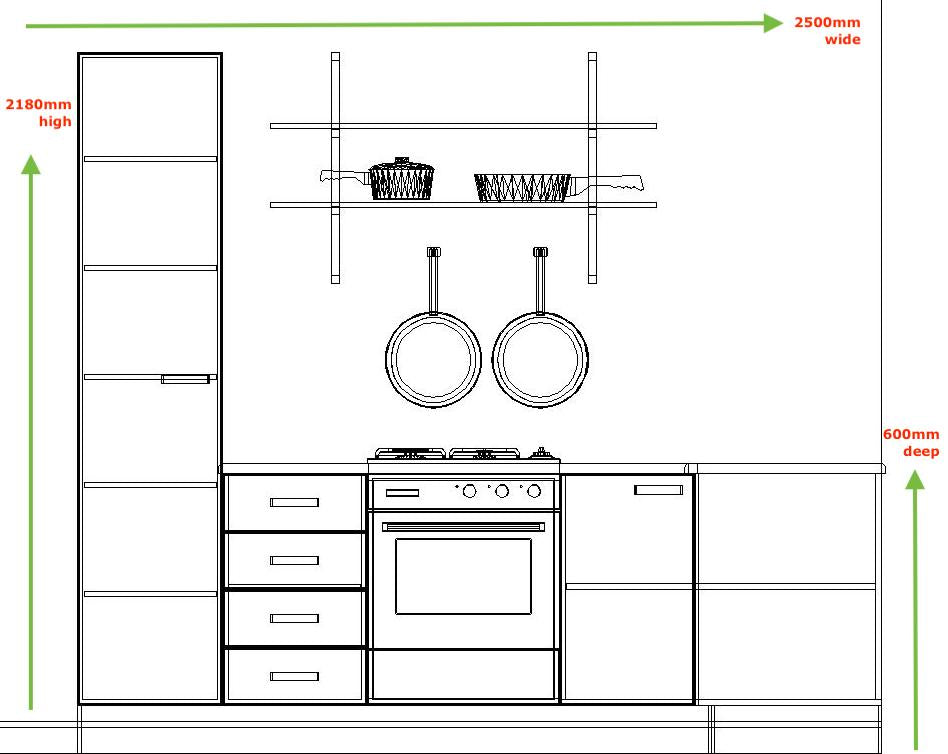Modern Corner Tia Starter Kitchen - Cupboards Flatpack DIY - UCAN