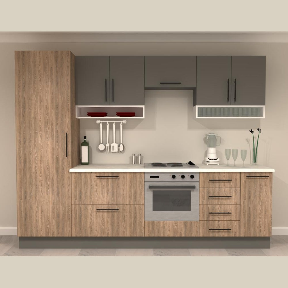 Modern Flat Wall Tia Starter Kitchen - Cupboards Flatpack DIY - UCAN