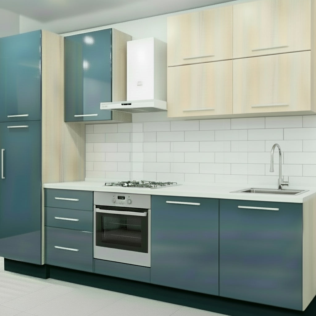 Straight UV Kitchen - Cupboards Flatpack DIY - UCAN