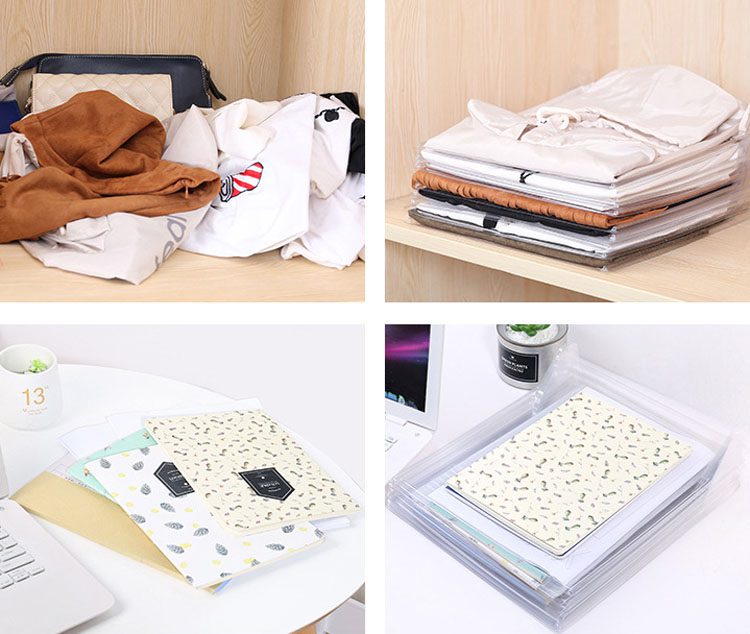 Clear T-shirt Stacker Pack-Cupboard Organise Office – UCAN