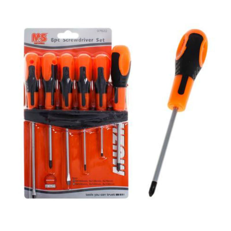 Rubber Grip 6pc Screwdriver Set – UCAN