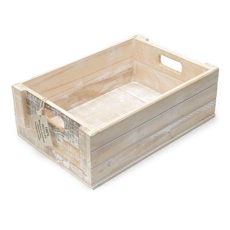 White Washed Wooden Crate – 400 - Storage Kitchen Home – UCAN